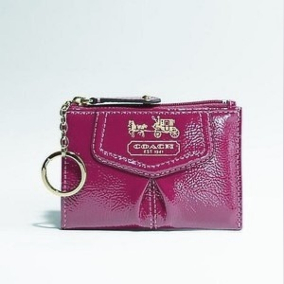 Coach | Bags | Coach Madison Berry Op Art Signature Skinny Mini Id ...